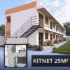Projeto Kitnet 5x5 - 25m² | Para viver de renda
